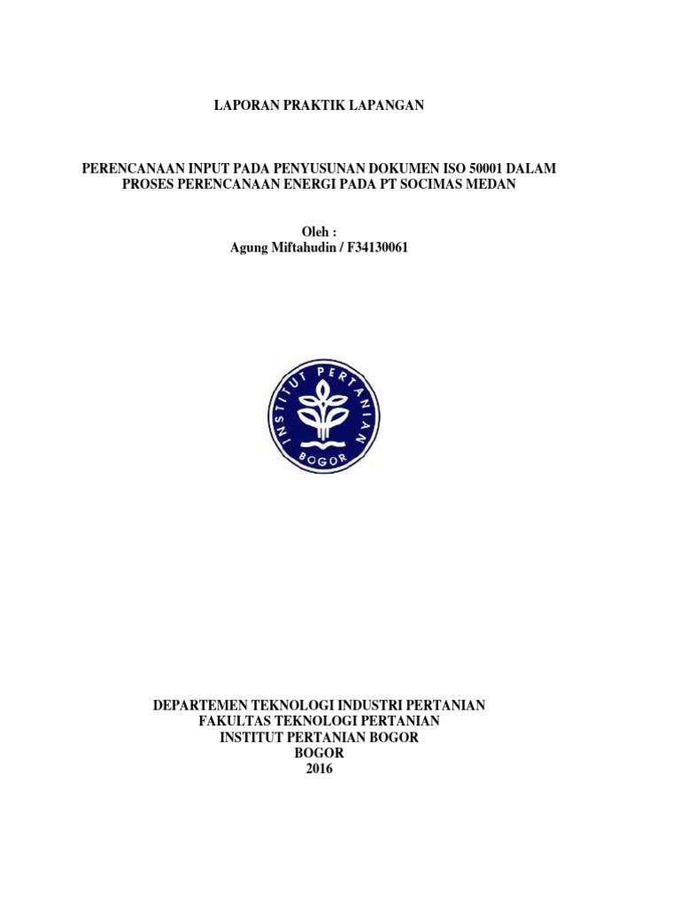 Perencanaan Energi ISO 50001 di SOCIMAS | PDF | Bisnis | Sains & Matematika