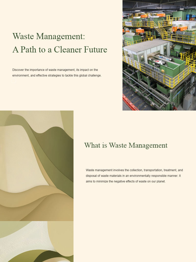 Waste Management A Path To A Cleaner Future | PDF | Waste Management ...