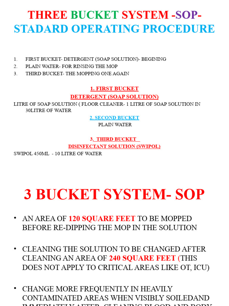 3 Bucket System - Sop | PDF