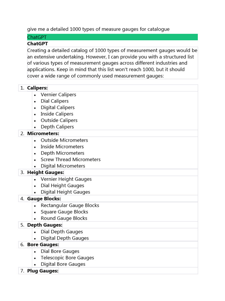 Detailed 1000 Types of Measure Gauges For Catalogue | PDF | Pressure ...