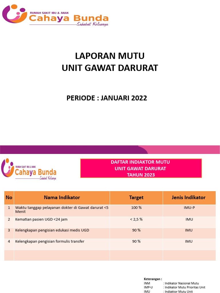 Tamplete Laporan Mutu Unit Tahun 2024 | PDF