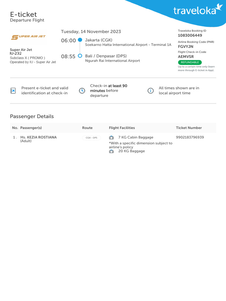 CGK Aemvsr DPS Flight - Originating | PDF | Airport | Transport