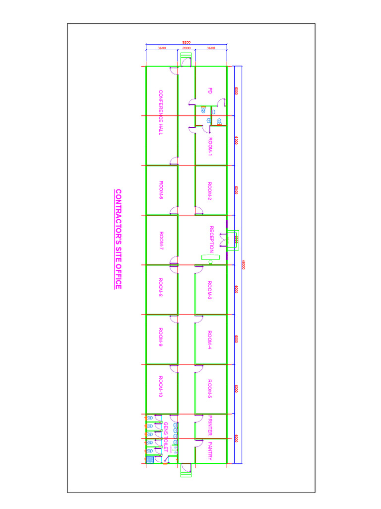 R1105-Contractor Porta Cabin Layout | PDF