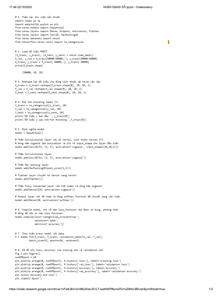 NHẬN DẠNG SỐ.ipynb - Colaboratory | PDF