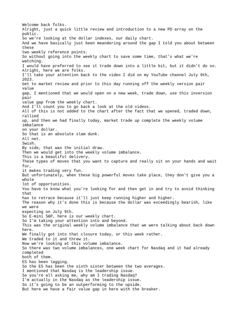 ICT Mentorship 2023 - ICT Reaper PD Array Introduction & Market Review ...