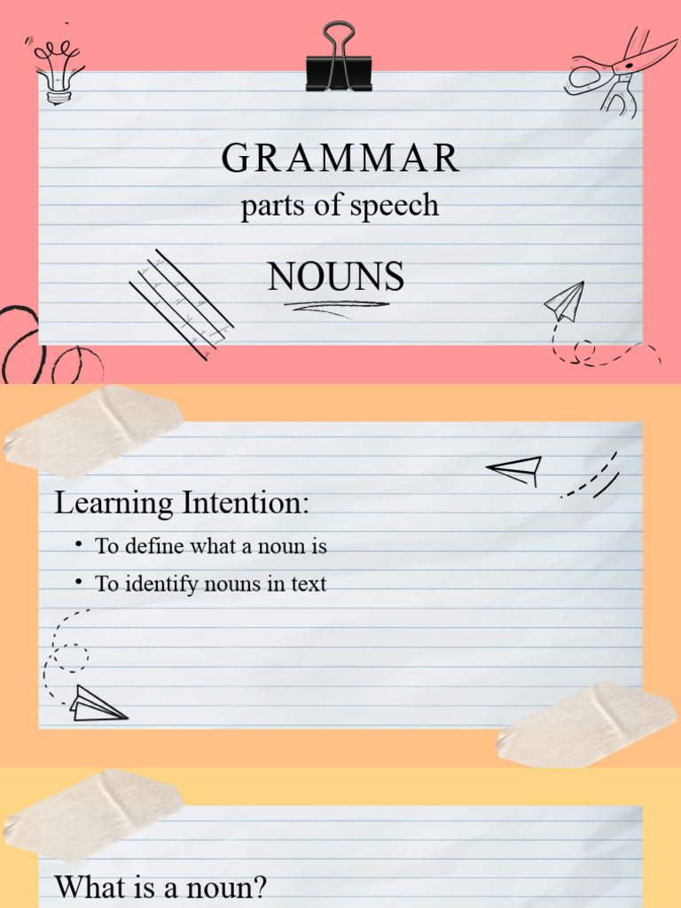 Parts of Speech | PDF