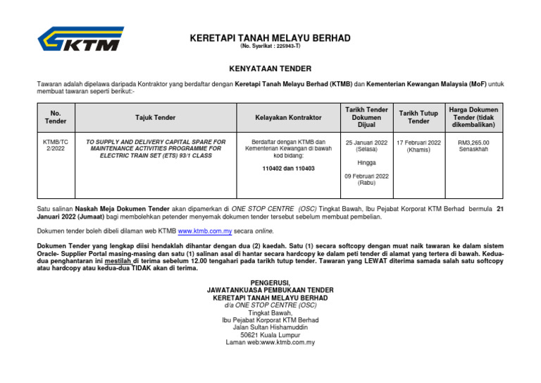 Template Membuat Iklan Tender | PDF