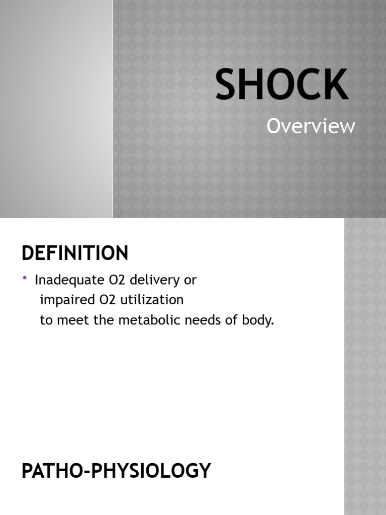 Shock | PDF | Shock (Circulatory) | Sepsis