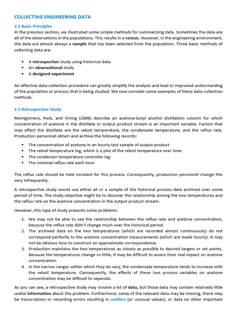 Explanation - Unit 2 Collecting Engineering Data | PDF | Experiment ...
