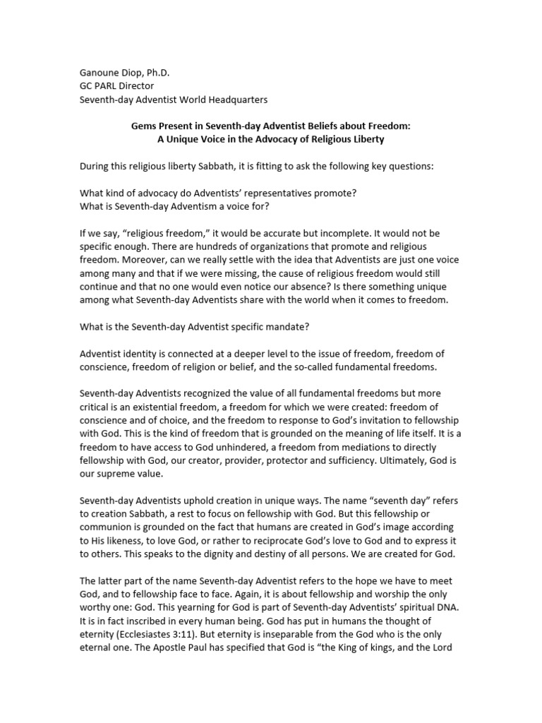 Religious Liberty Sermon 2024 | PDF | The Exodus | Jesus