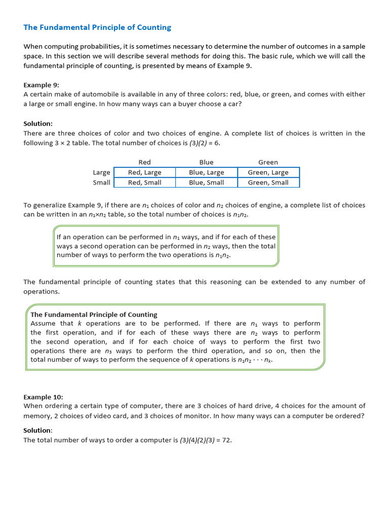 Explanation - Unit 4 Counting Techniques | PDF | Permutation | System