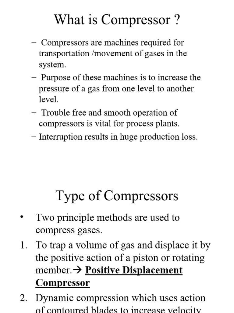 Compressor Basics | Download Free PDF | Pump | Gases