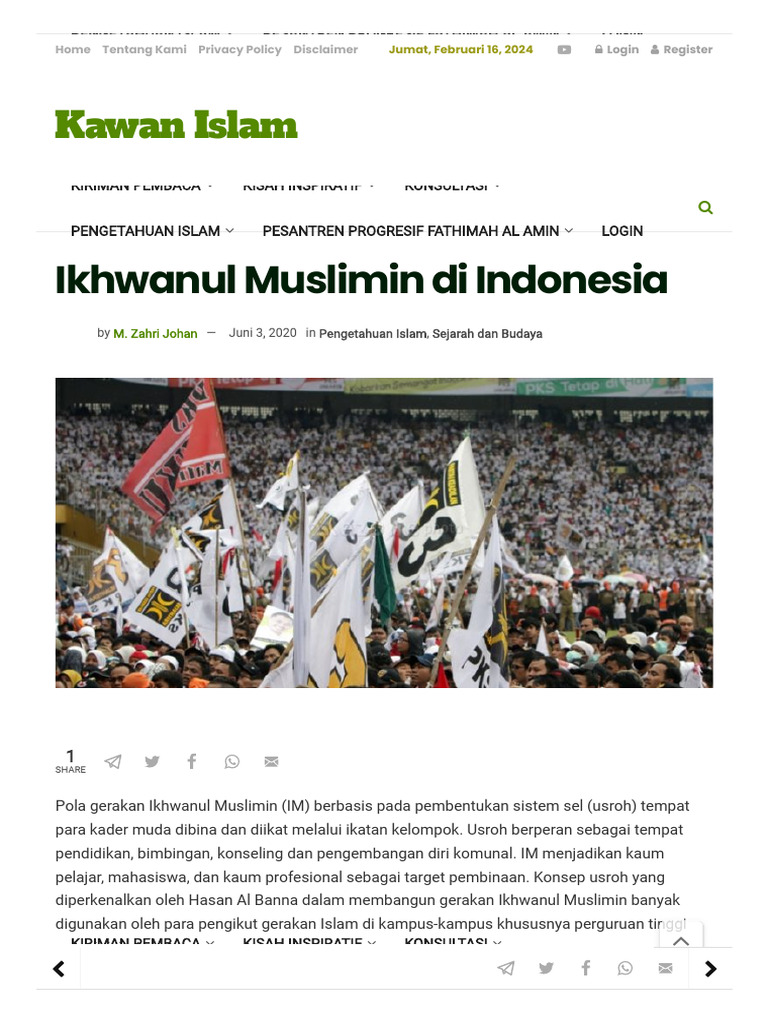 Peran Ikhwanul Muslimin di Indonesia | PDF | Sains & Matematika