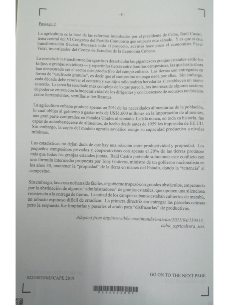 2019 - Spanish Unit 2 | PDF