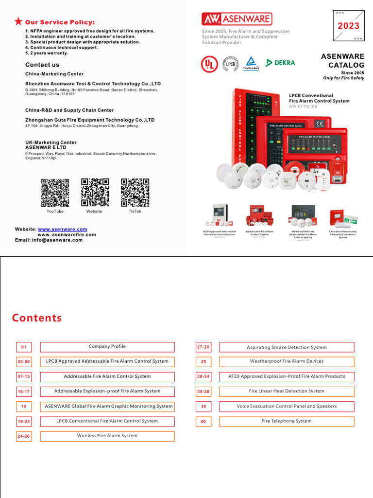 Asenware Fire Alarm Systems Overview | PDF