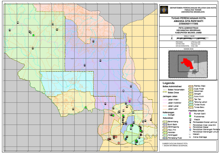 Peta Admin Kec Sekernan Muaro Jambi | PDF