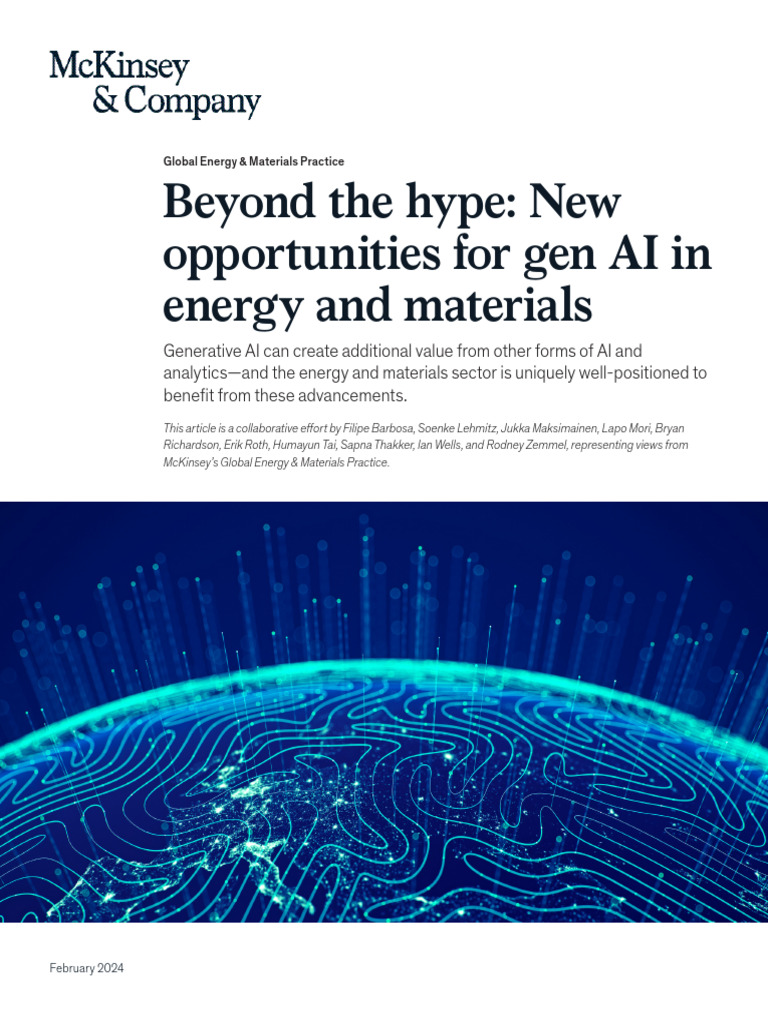 Beyond The Hype New Opportunities For Gen Ai in Energy and Materials | PDF | Artificial ...