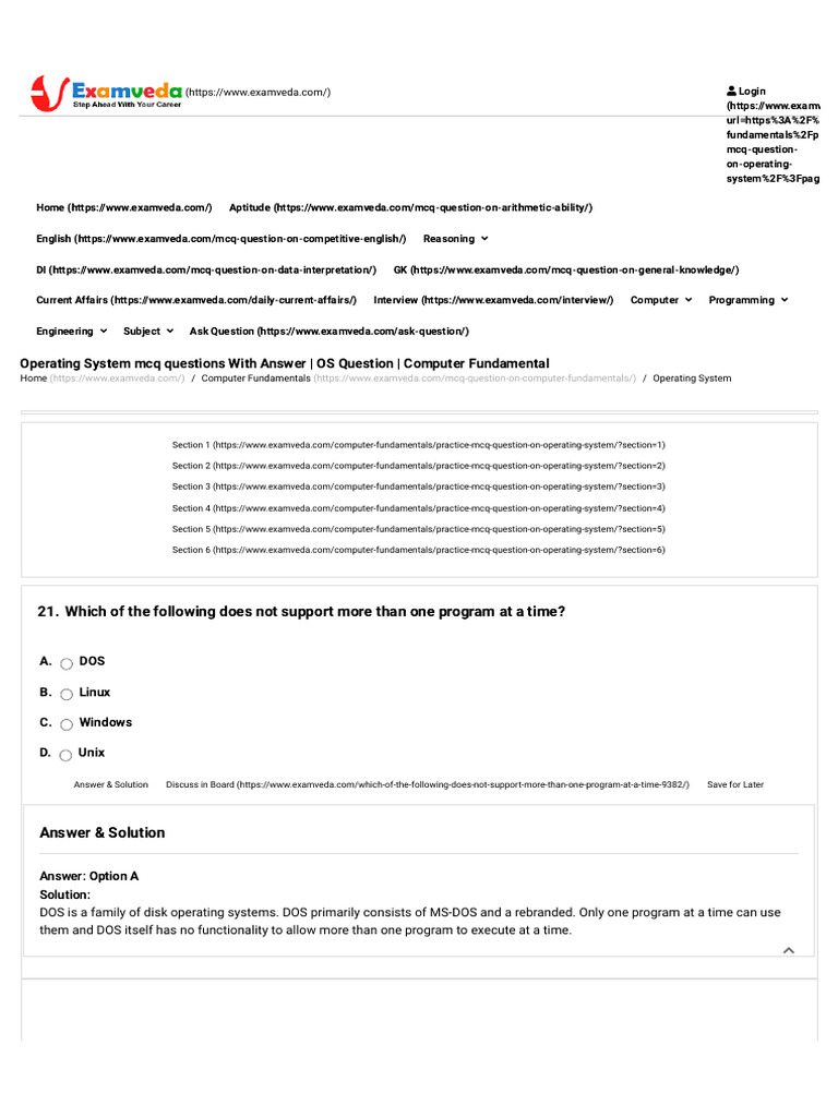 Questions With Answer - Question - Computer Fundamental Page-3 Section-1 | Download Free PDF ...