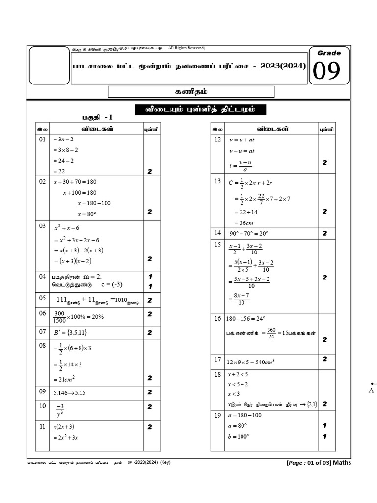Key Maths Grade 9 Pdf