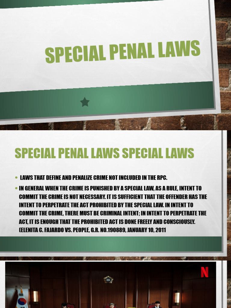 Special Penal Laws | PDF | Psychological Abuse | Sexual Slavery