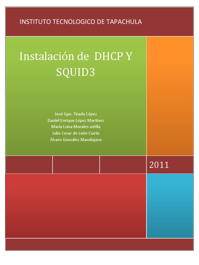 Instalacion de DHCP y Squid3 | PDF | Dirección IP | Red de computadoras