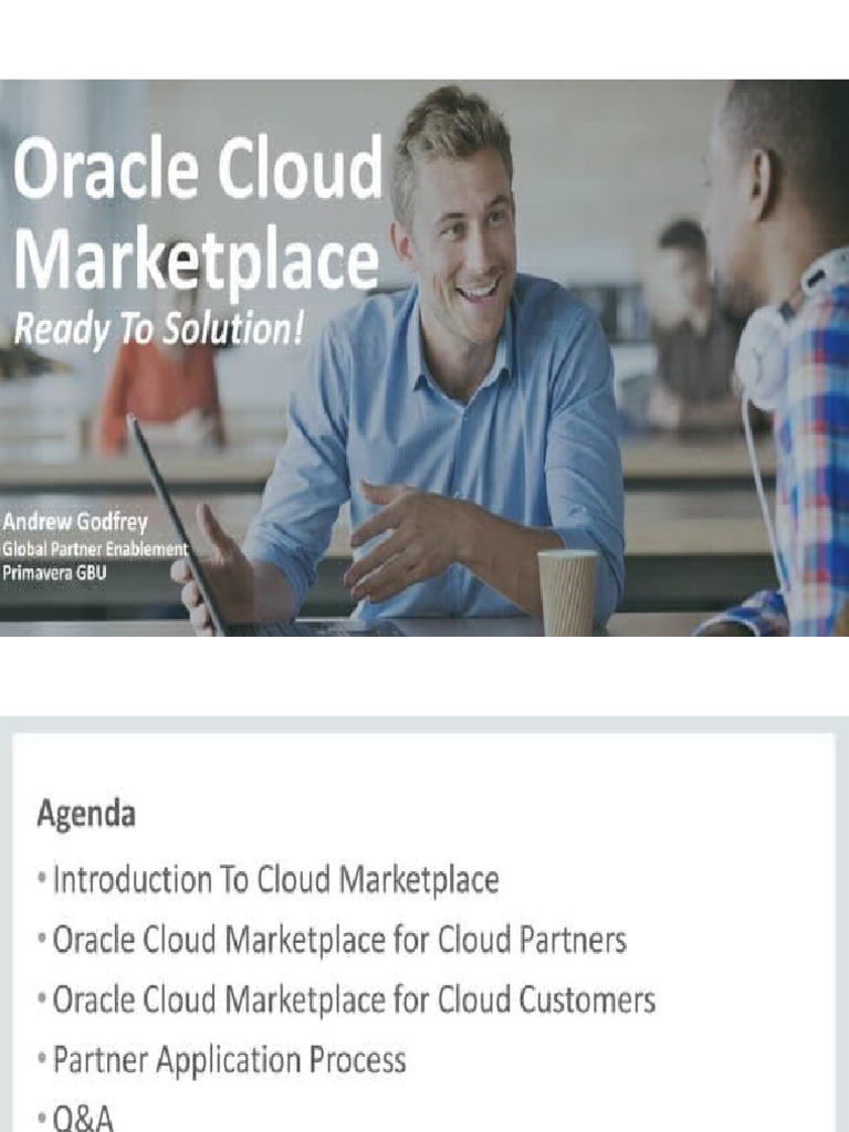 Primavera Oracle Cloud Market Place | PDF