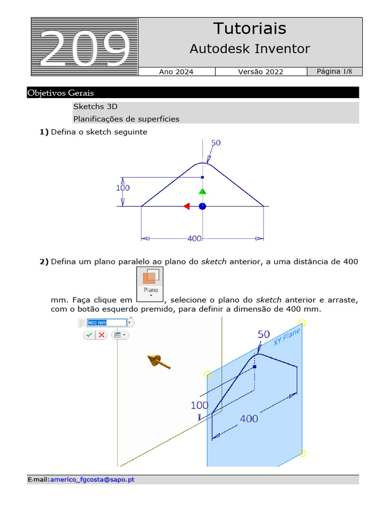 Tutorial Autodesk Inventor I209 | PDF | Autodesk