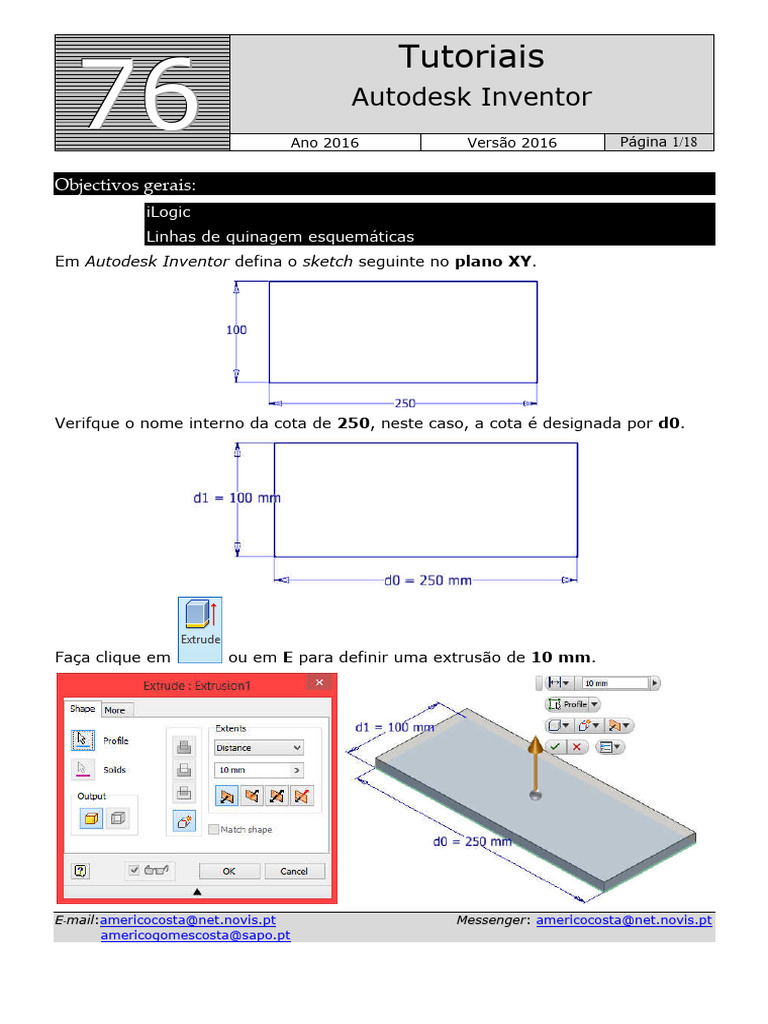Tutorial Autodesk Inventor I76 | PDF