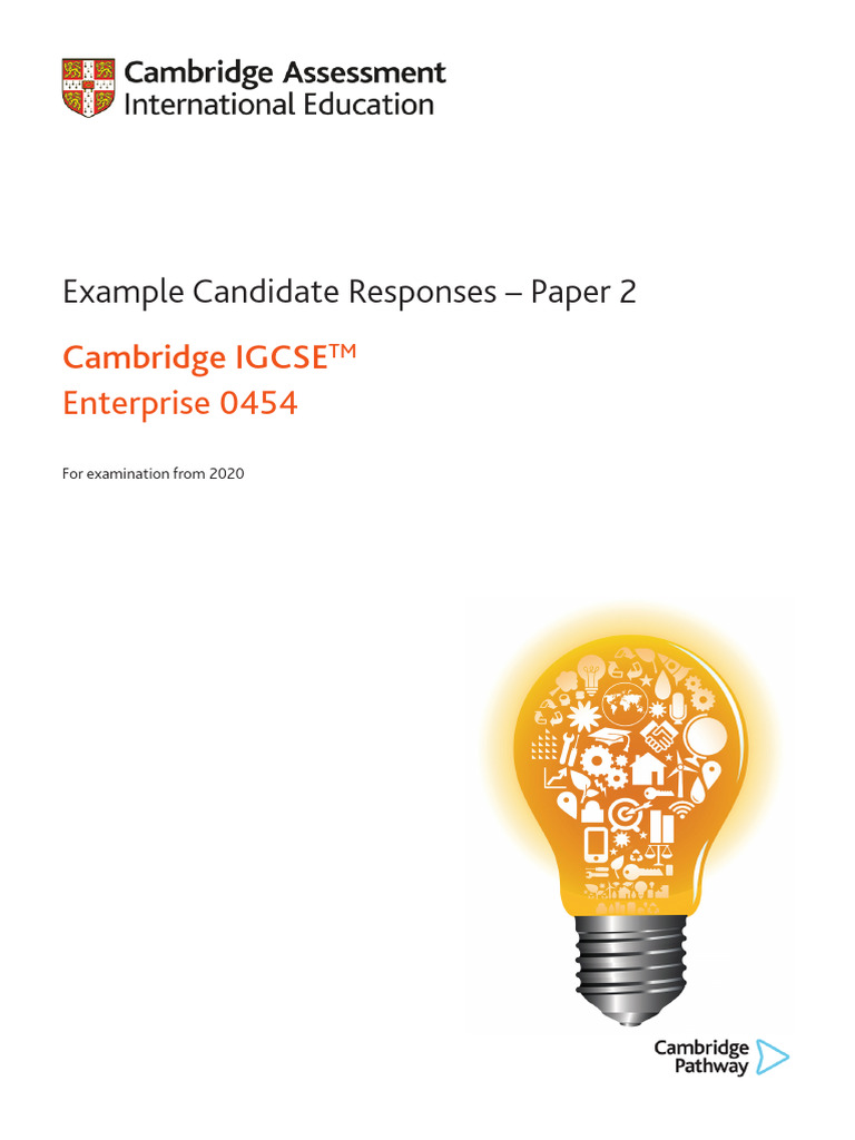 Paper2 - 0454 Example Candidate Responses (For Examination - From ...