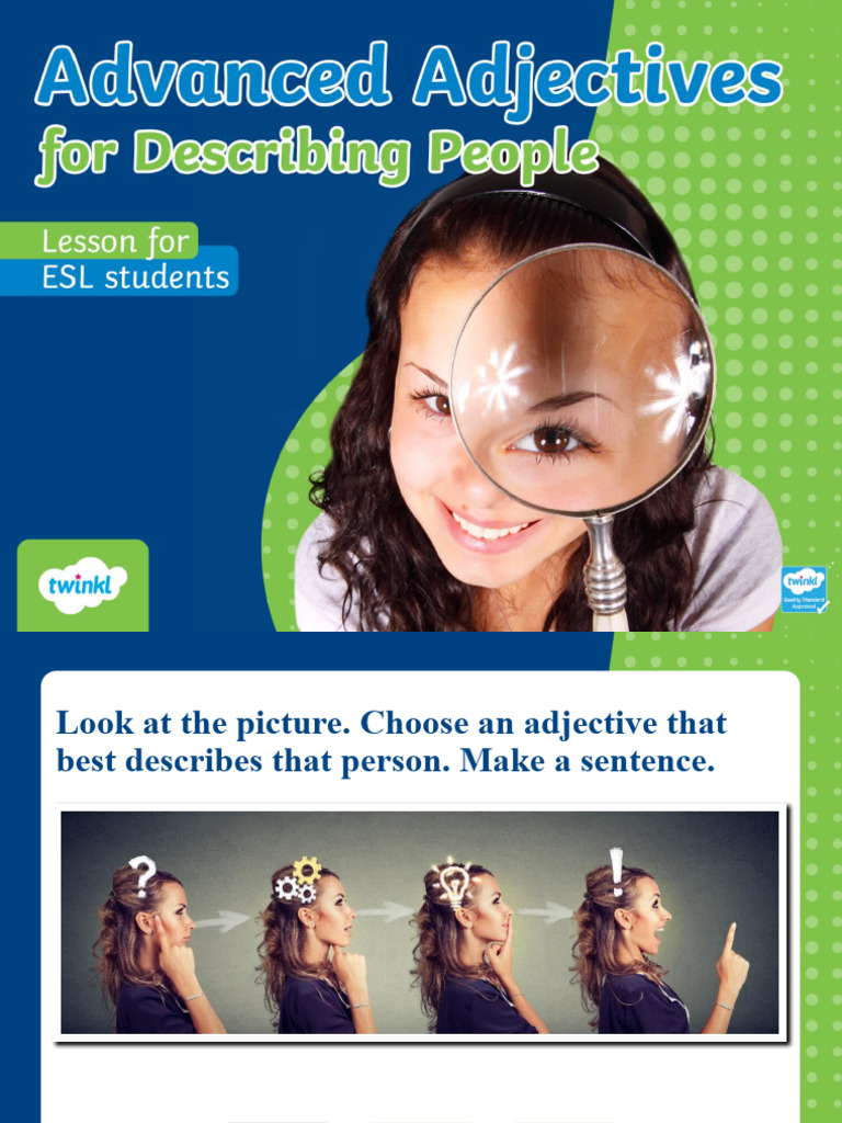 ESL Advanced Adjectives For Describing People | PDF
