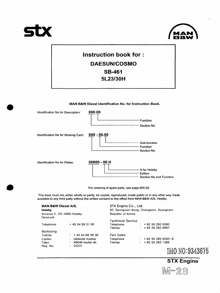 STX Man B&W 5l2330h Auxiliary Engine Manual p.2 | PDF | Piston | Pump