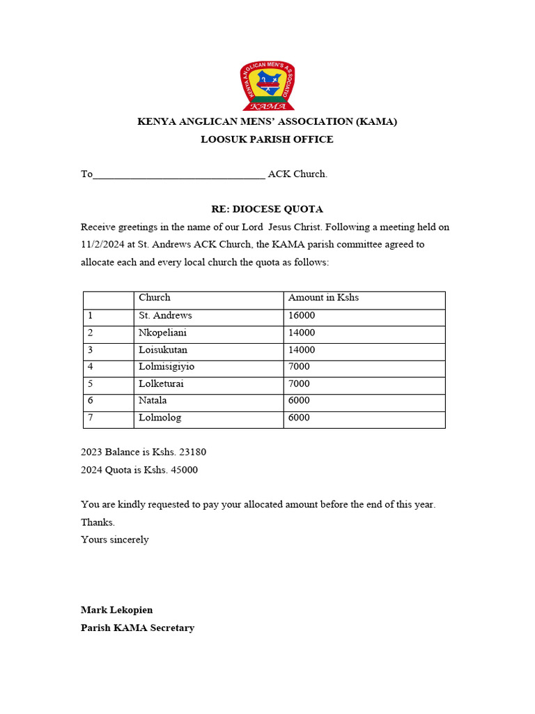 Kenya Anglican Mens | PDF