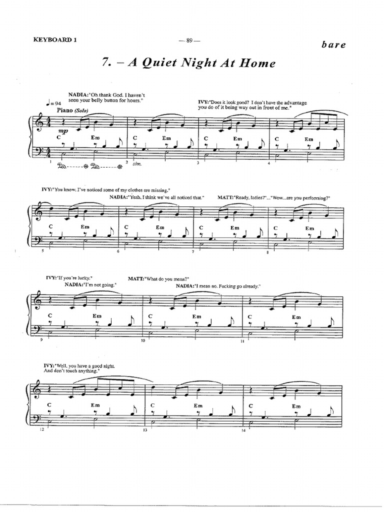 A Quiet Night at Home - Bare | PDF
