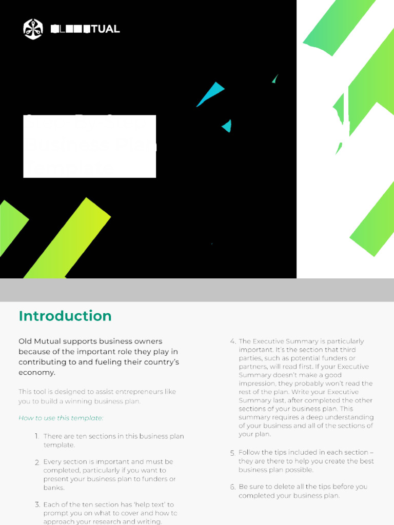 4 Step-By-Step Business Plan Template | PDF