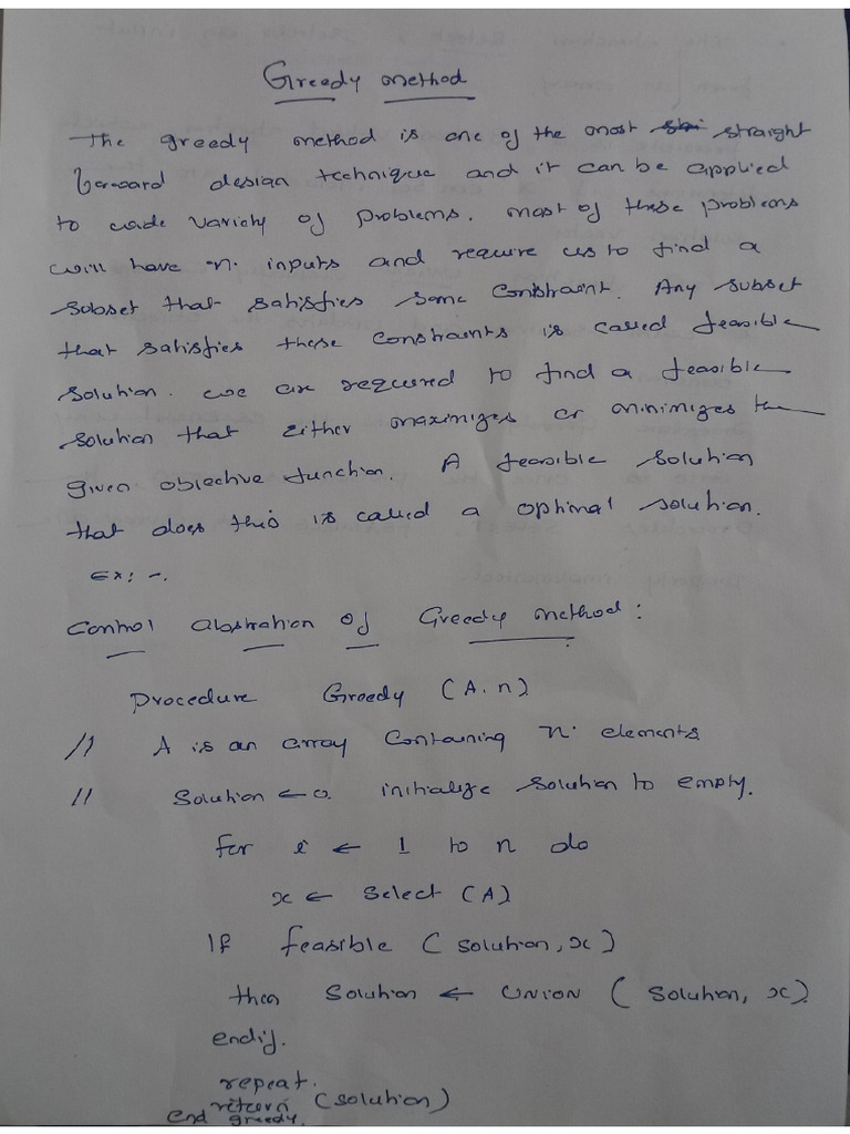 Greedy Method Pdf