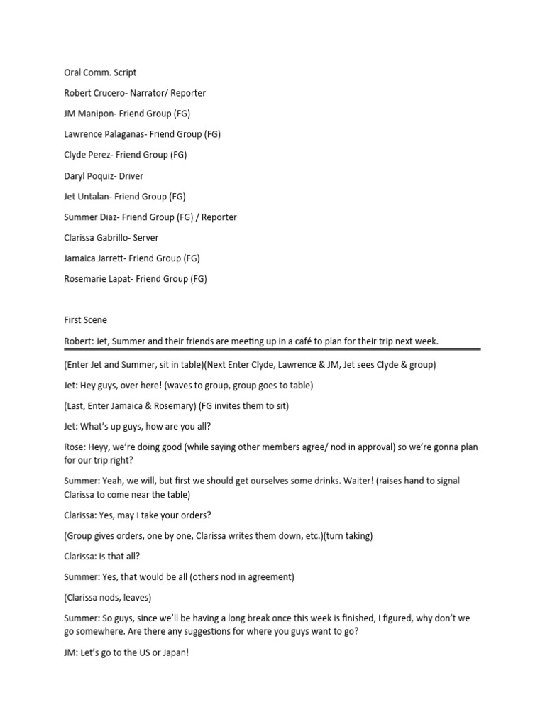 Oral Comm Script Comm. Strats | PDF