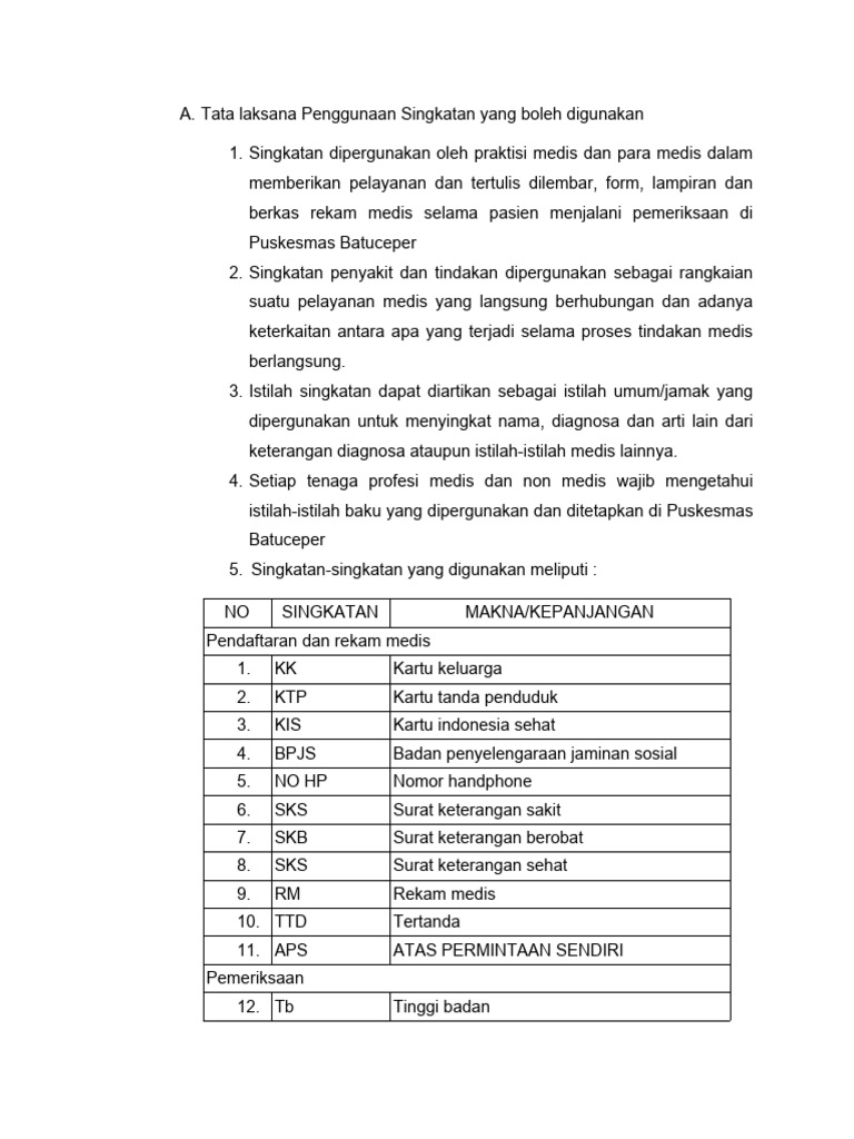 Singkatan Yang Boleh Digunakan | PDF