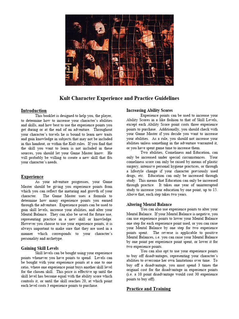 RPG Character Growth Guide | PDF | Experience