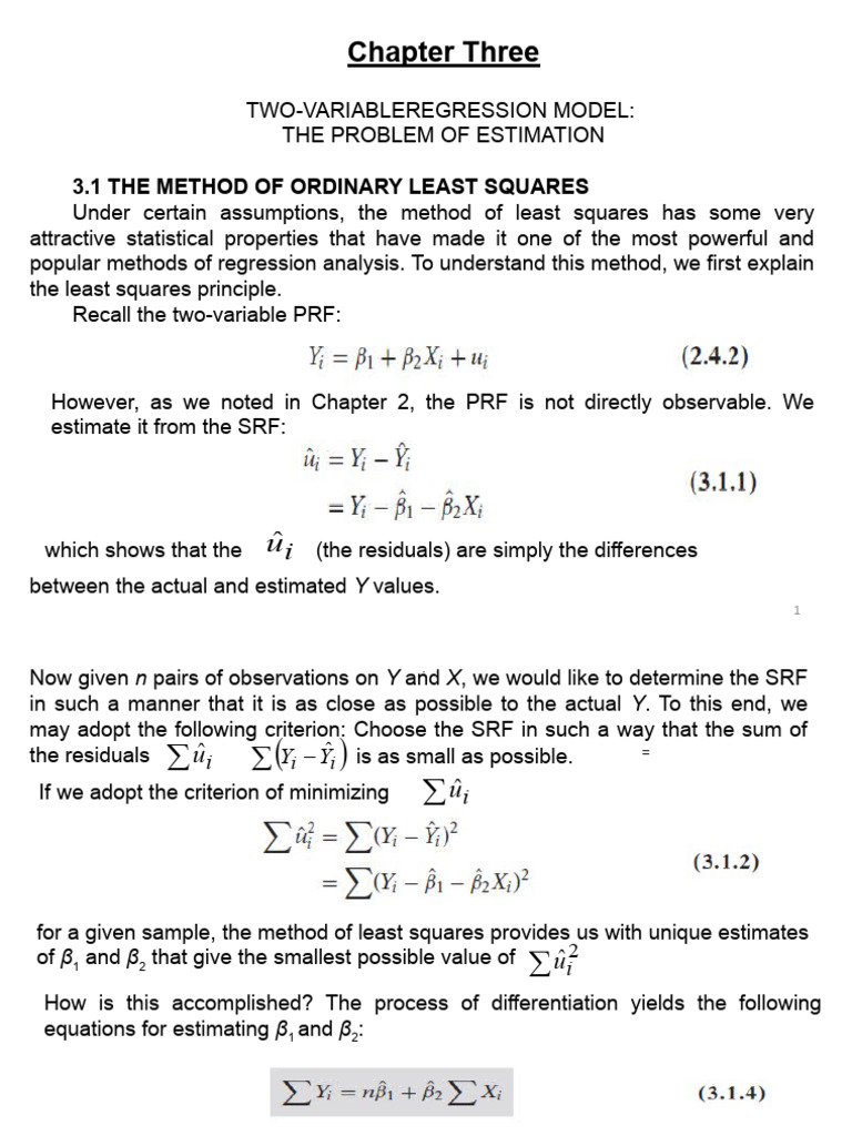 Basic Econometrics: TWO-VARIABLEREGRESSION MODEL | PDF | Errors And ... Basic Econometrics: TWO-VARIABLEREGRESSION MODEL | PDF | Errors And ...