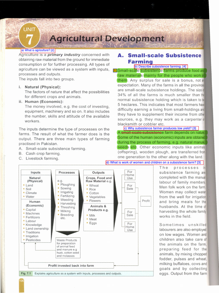 Unit 07 Agriculture - Highlighted | PDF | Agriculture | Wheat