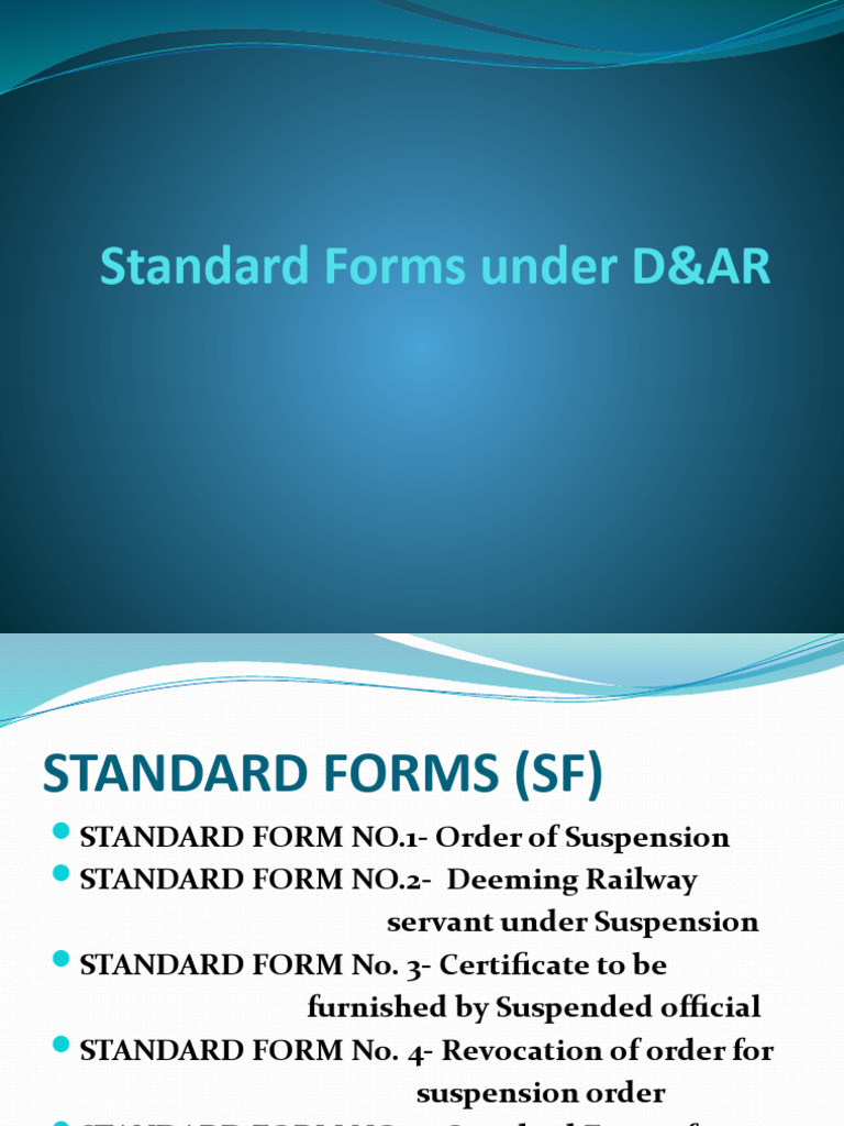 Standard Forms | PDF