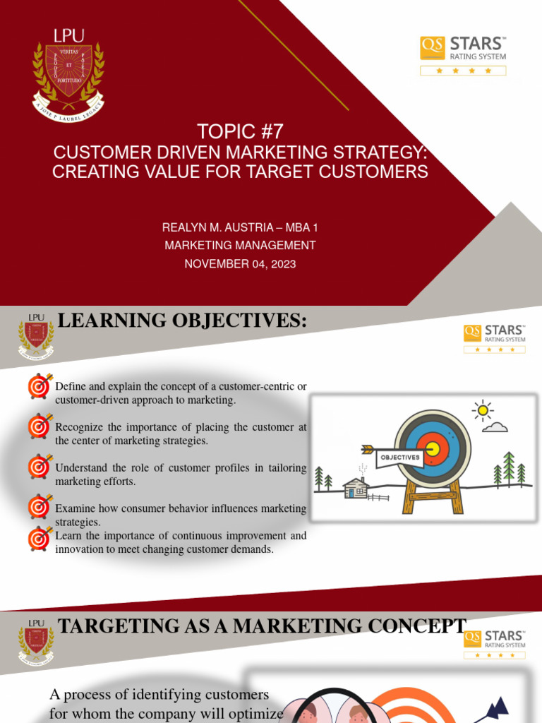 Customer Driven Marketing Strategy - Creating Value For Target ...