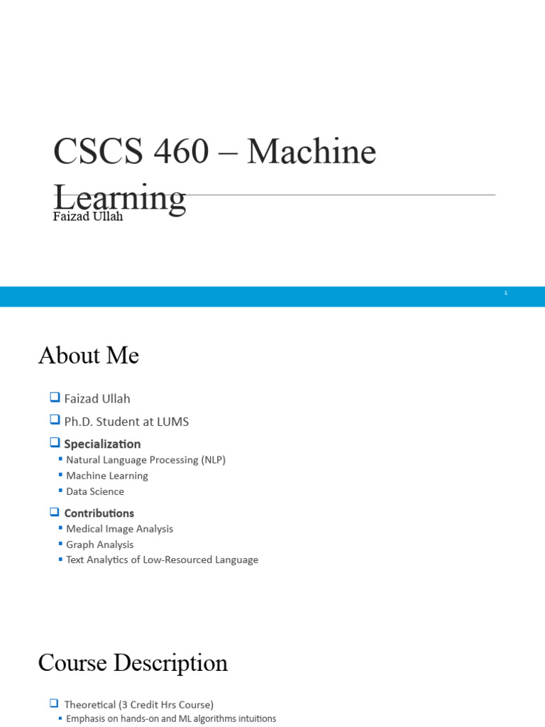 ML Lecture 1 Introduction and Policies | PDF | Machine Learning ...