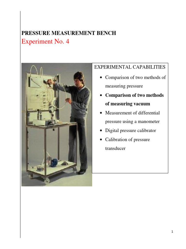 Presuure Measurment | PDF | Pressure Measurement | Pressure