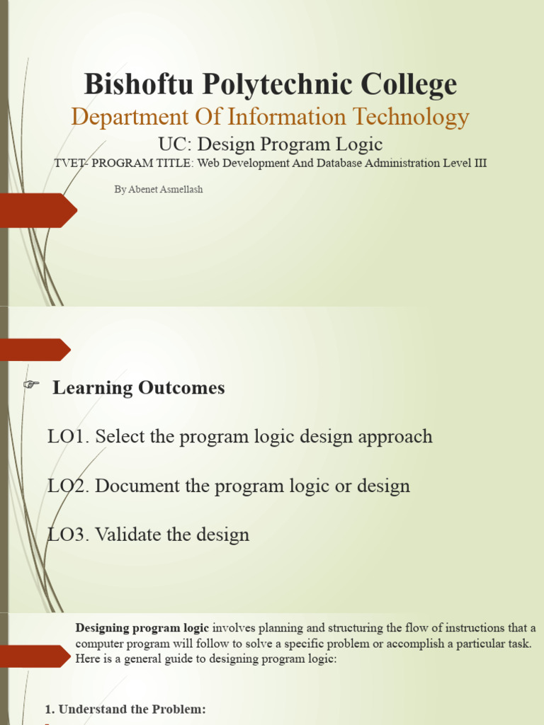 Design Program Logic WDDBA L III | PDF | Programming | Computer Program
