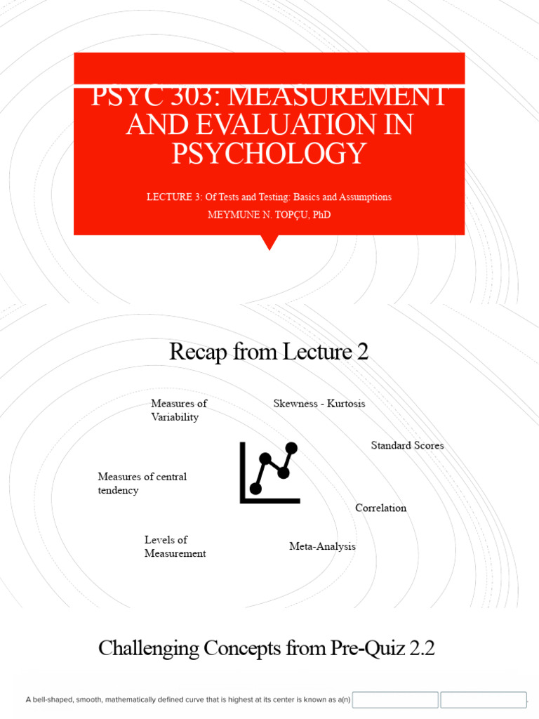 Lecture 3 - CH 4 | Download Free PDF | Psychology | Psychometrics