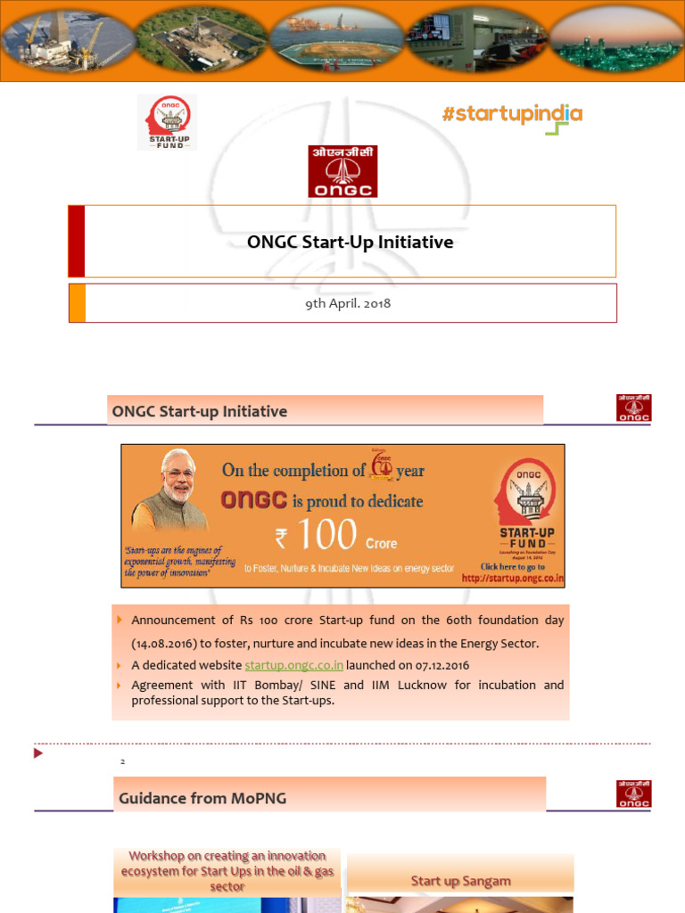 ONGC Start Up | PDF | Startup Company | Small Business & Entrepreneurs