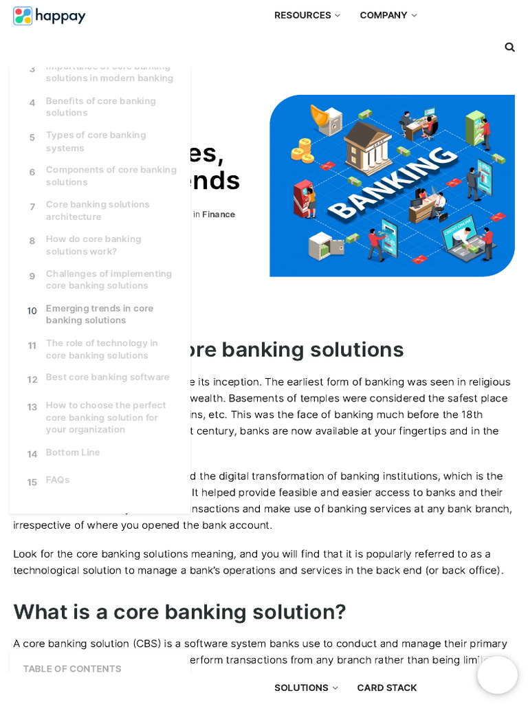 Core Banking Solutions: Types & Benefits | PDF | Computer Security ...