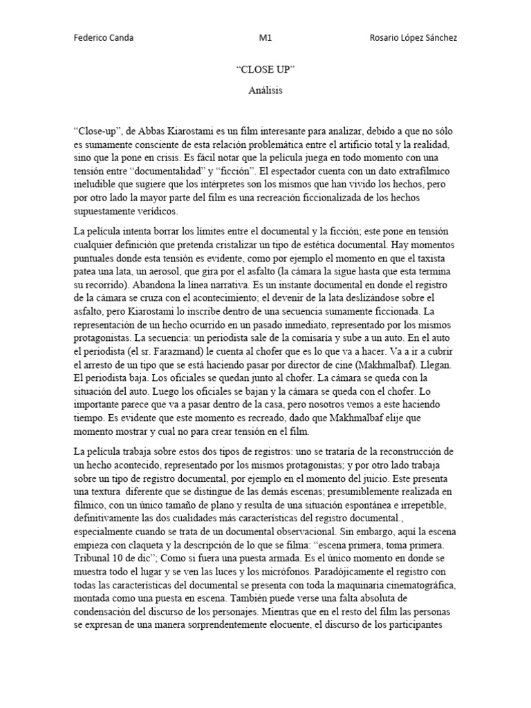 Close Up | PDF | Documental | Realidad