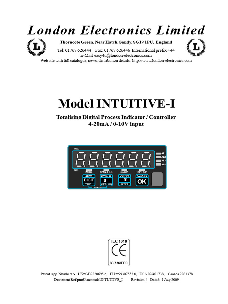 Intuitive-I Controller Manual | PDF